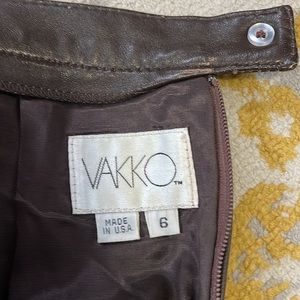 Vakko | Skirts | Vintage Brown Leather Skirt Well Made With Little Wear Shown In Pics | Poshmark